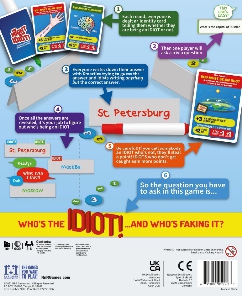 You Must Be An Idiot!® - Card Game - R&R GAMES | R&R Games